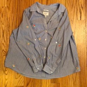 Charter Club | Tops | Charter Club Embroidered Button Up | Poshmark